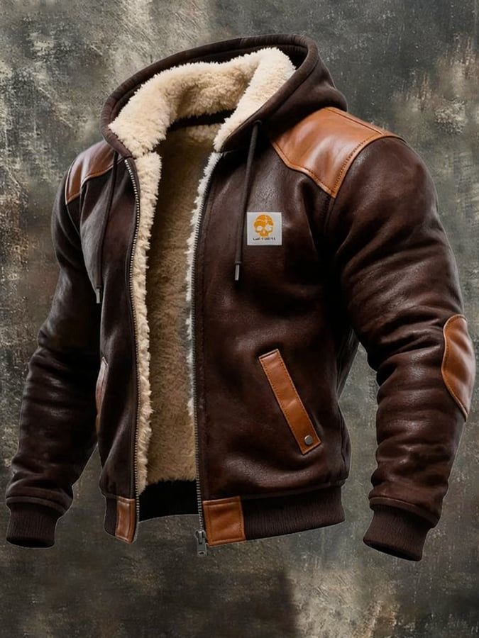 Adam - WINTERJACKET MET GESELECTEERDE LEDEREN DETAILS – Van Der Graaf ...